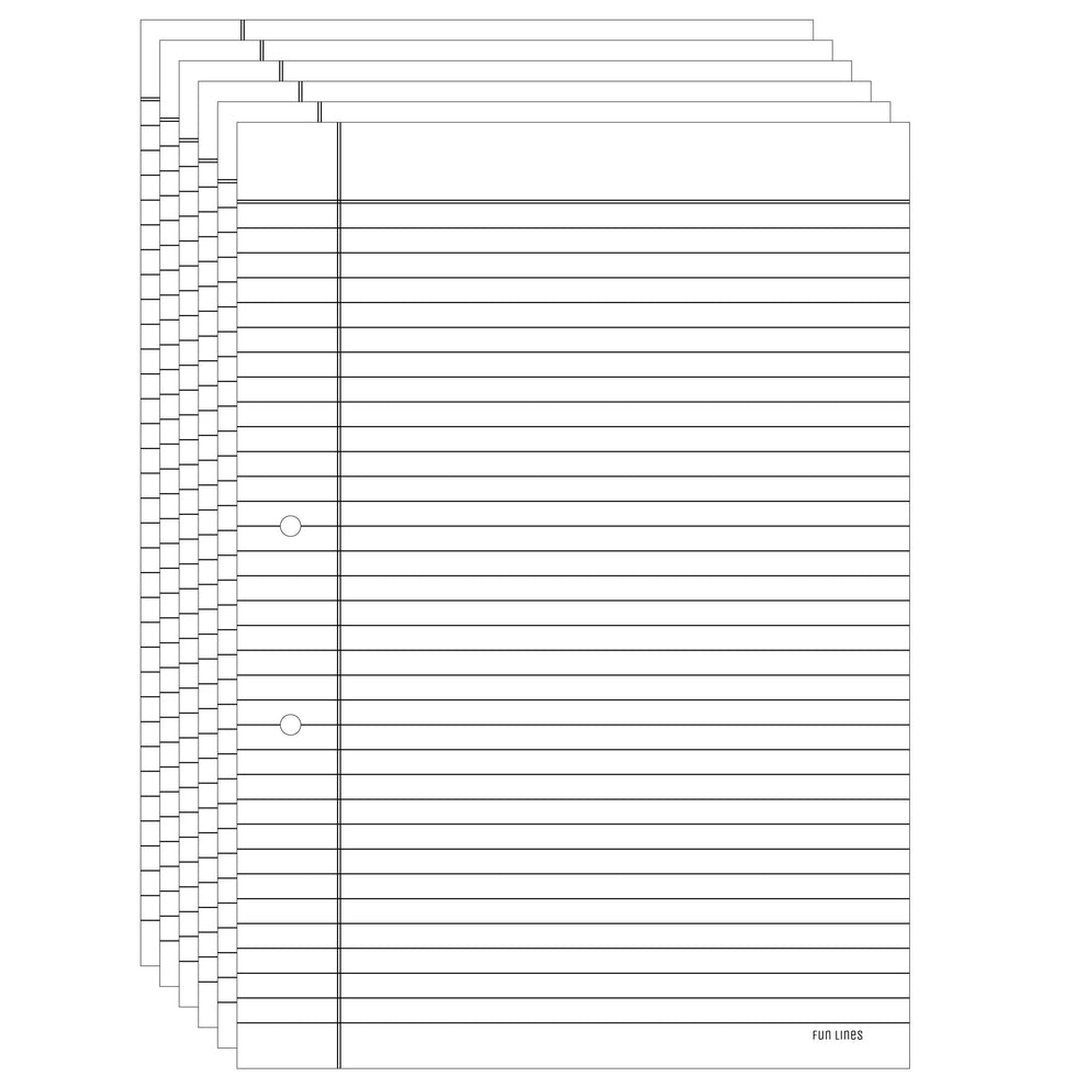 Pre Punched Ruled A4 sheets - Pack of 100 – Fun Lines