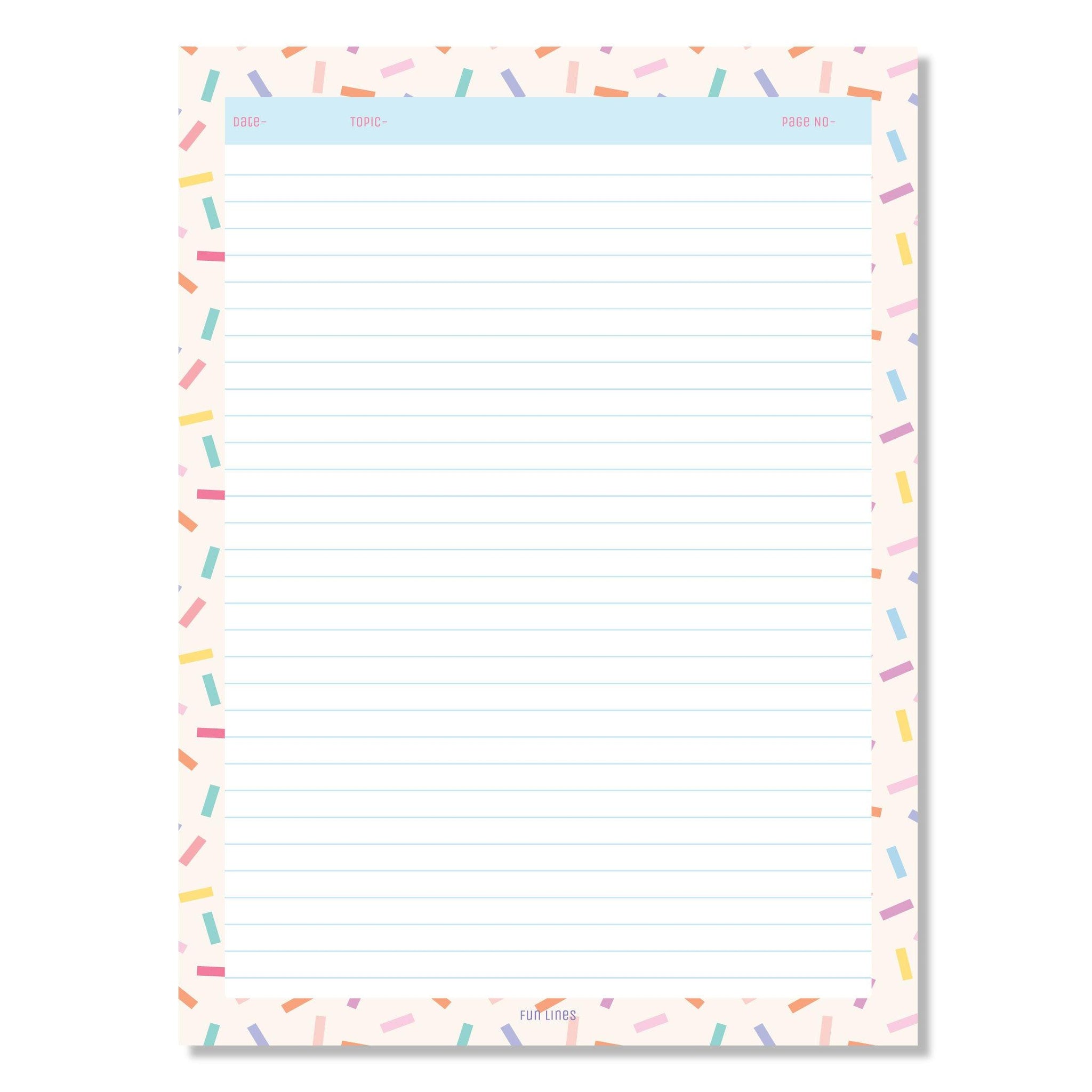 Designer A4 Project Papers For Students – Fun Lines